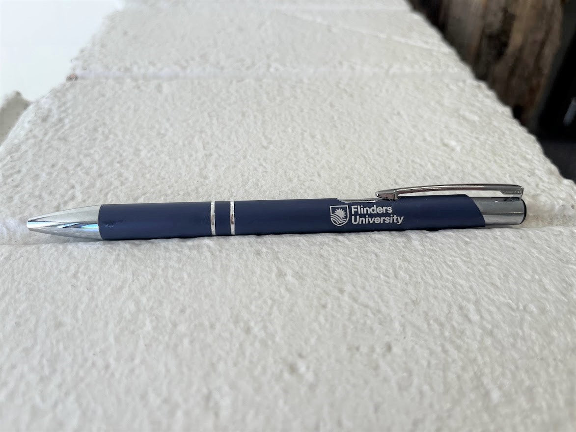 Flinders University Pen (Matte Navy with Metal) – Flinders Uni Shop