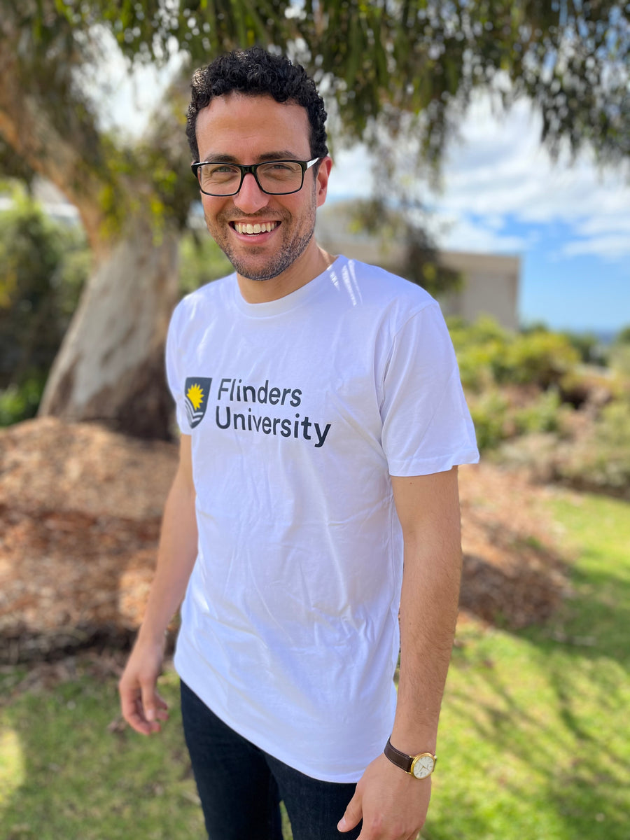 Logo Tee - White – Flinders Uni Shop